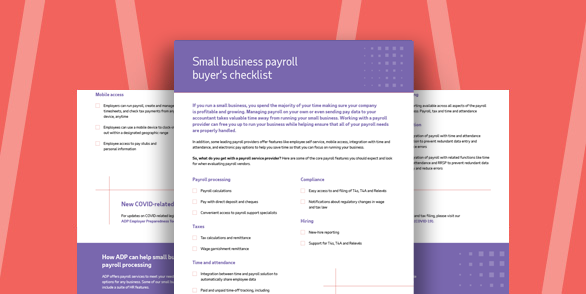 Payroll Checklist for Small Business | ADP Canada
